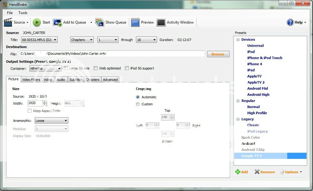 best handbrake preset for ipad 2 | Apple iPad Forum