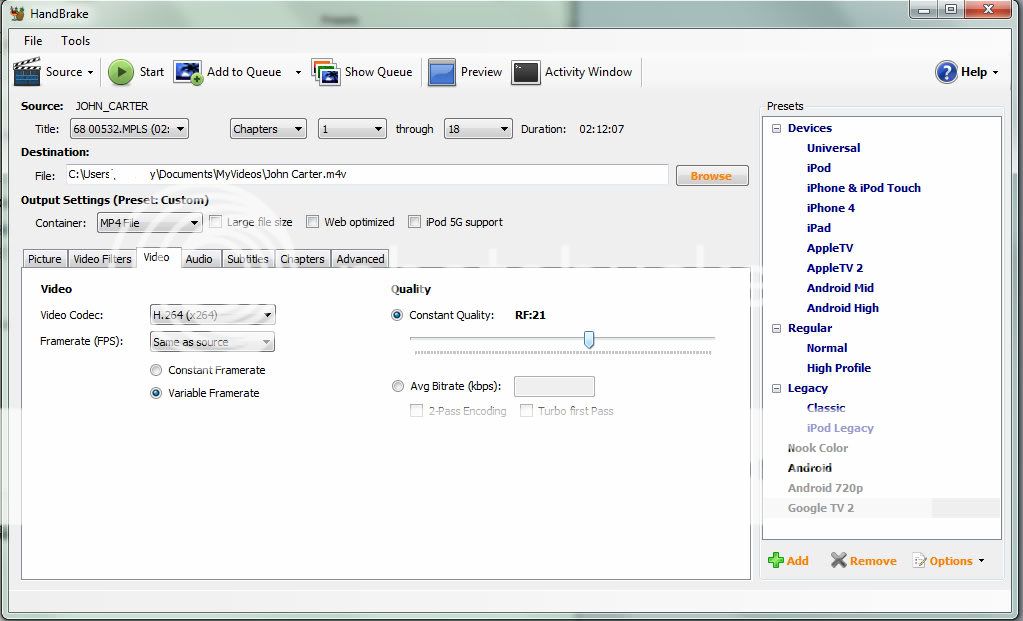 best handbrake preset for ipad 2 | Apple iPad Forum