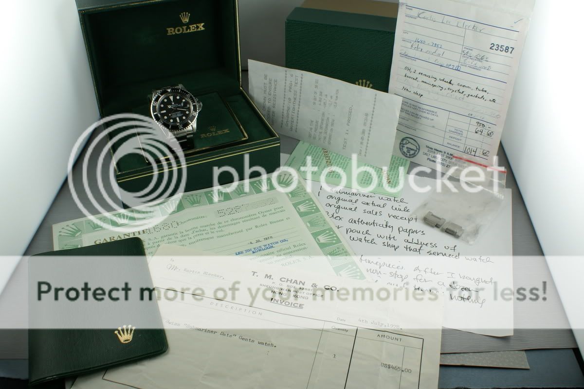 Rolex Submariner Ref: 1680 Box, Papers, Receipt, Service, etc. - Rolex ...